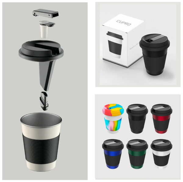 Stylischer Bong Becher - die Wasserpfeife im Coffee-to-go Design - Gebo ...